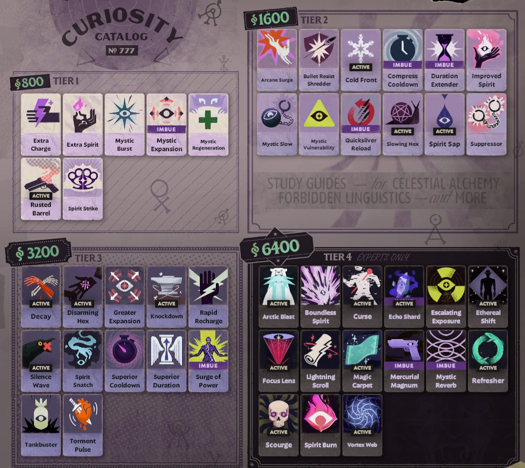 Deadlock Items List - Weapons, Vitality & Spirit